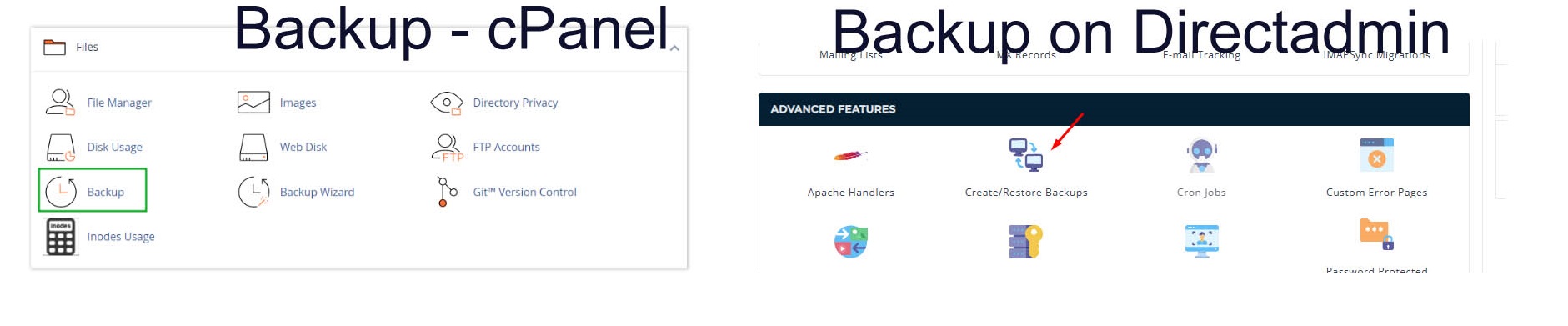 How to create a Backup and Restore Your Website - Manage Server